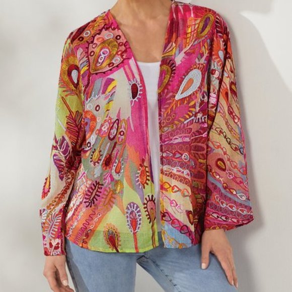 Soft Surroundings | Jackets & Coats | Soft Surroundings Embroidered ...